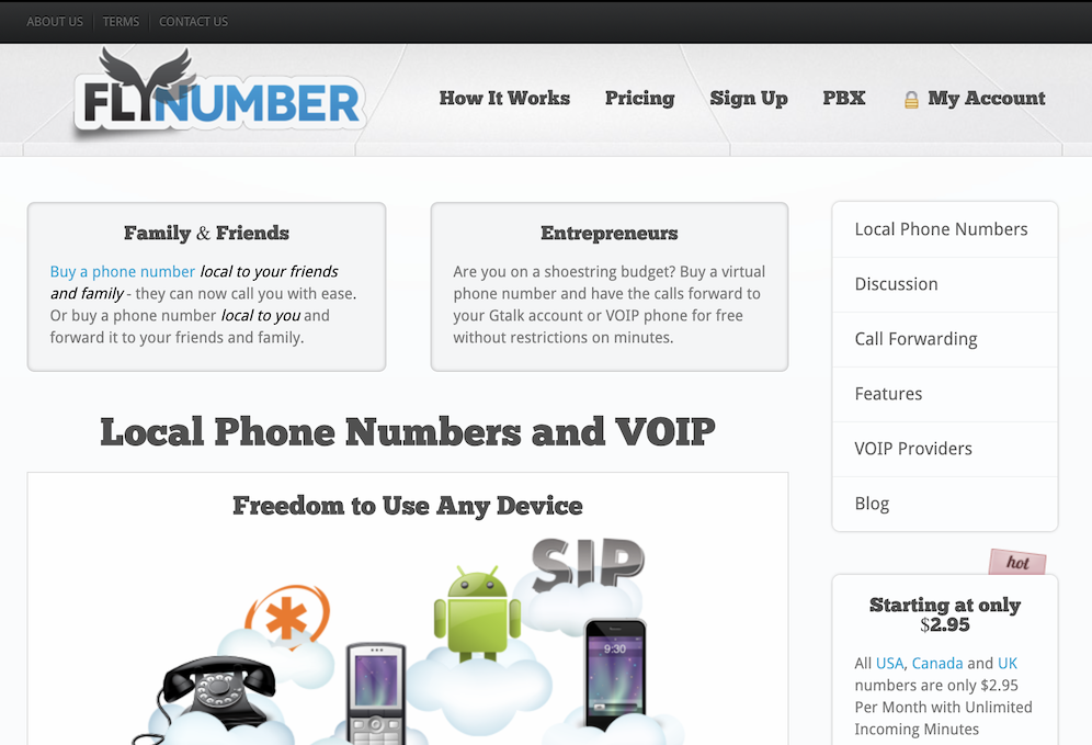 FlyNumber About Us - Modern internet phone service
